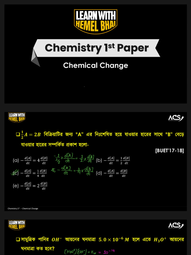 Lec-27 Chemical Change | PDF