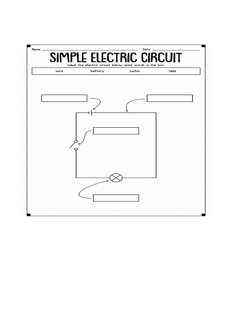 Simple Circuit Worksheet 18950.Jpg | PDF