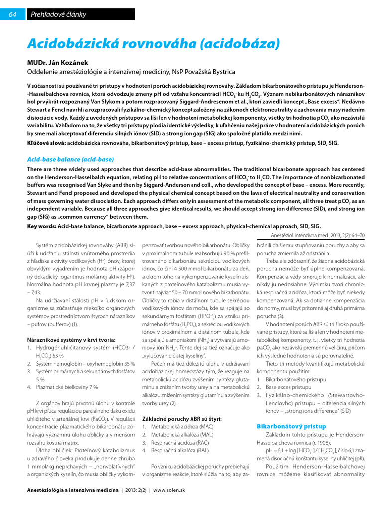 A.25.Poruchy Acidob Zickej Rovnov Hy | PDF