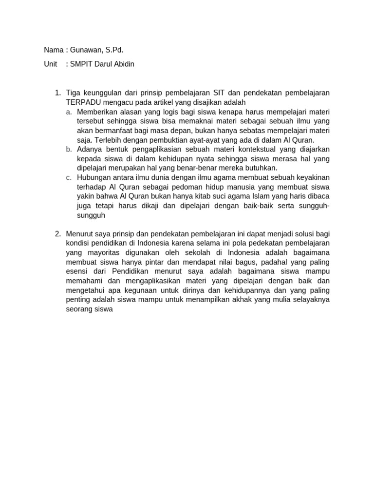 Gunawan Menganalisis Artikel | PDF