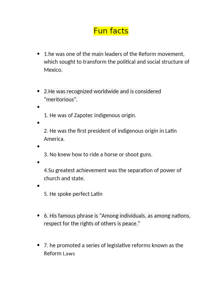 Fun Facts | PDF