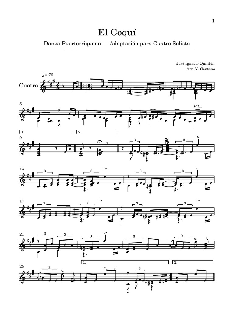 El Coquí, Cuatro Solista | PDF