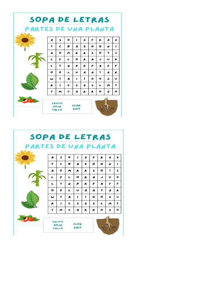 Sopa de Letras Planta | PDF