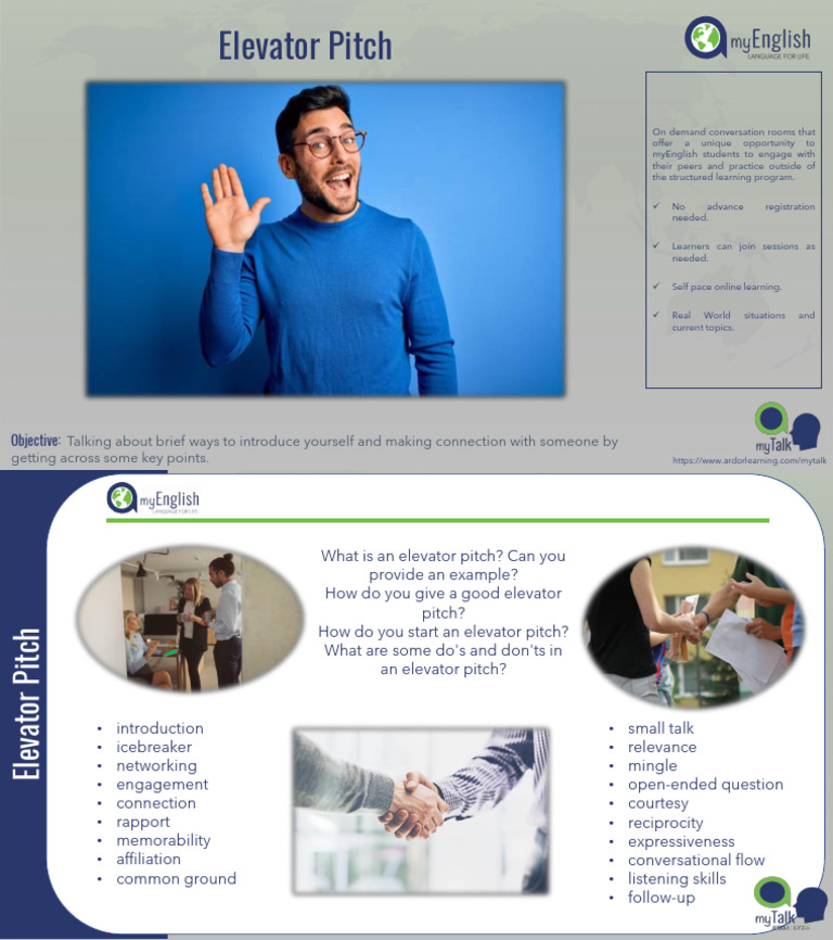 My Talk Elevator Pitch - Student's Sheet | PDF | Cognitive Science ...