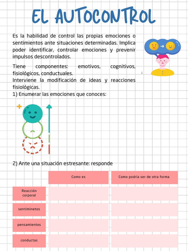 Autocontrol: Gestión de Emociones y Reacciones | PDF