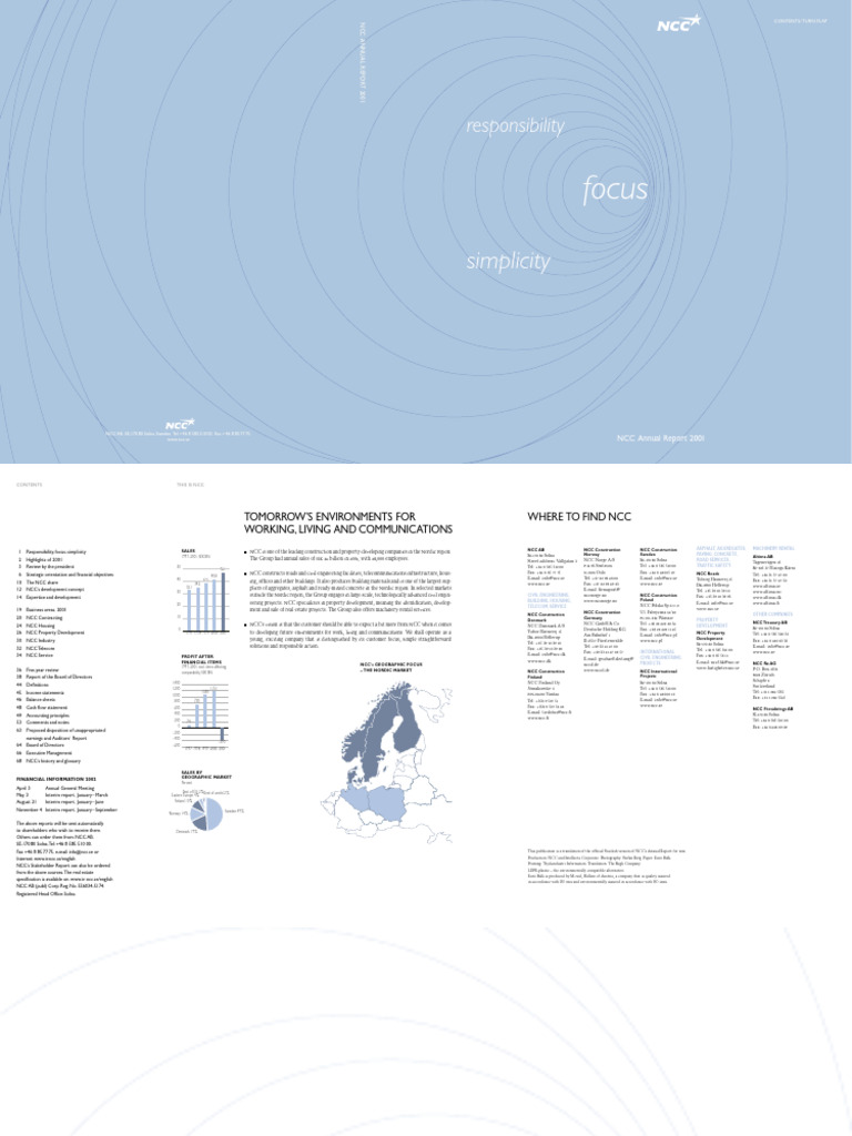 NCC Annual Report 2001 | PDF | Dividend