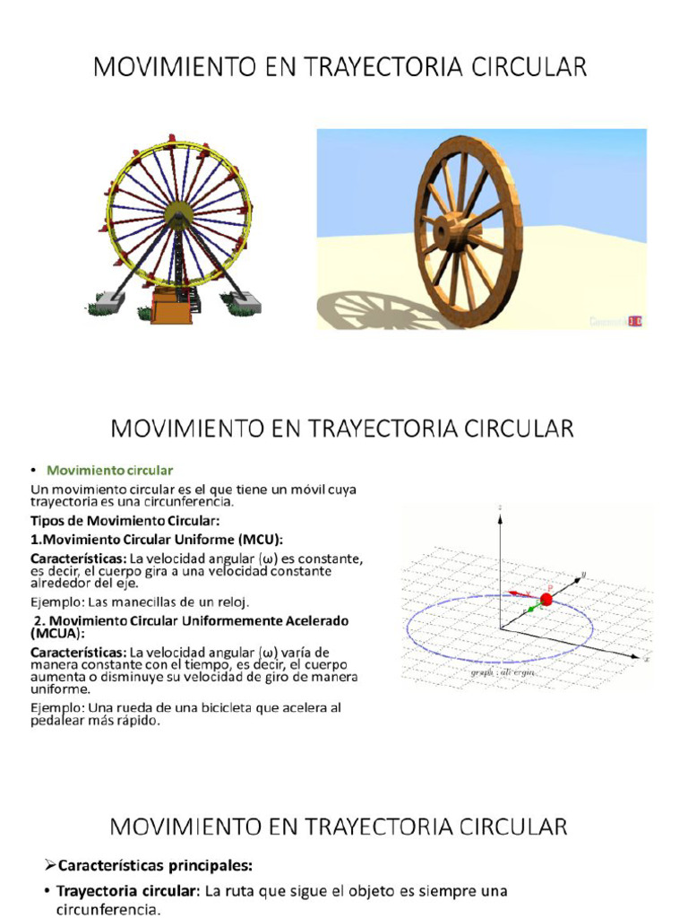 Movimiento en Trayectoria Circular | PDF