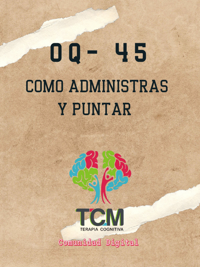 Cuestionario OQ-45: Evaluación Terapéutica | PDF | Ansiedad | Terapia