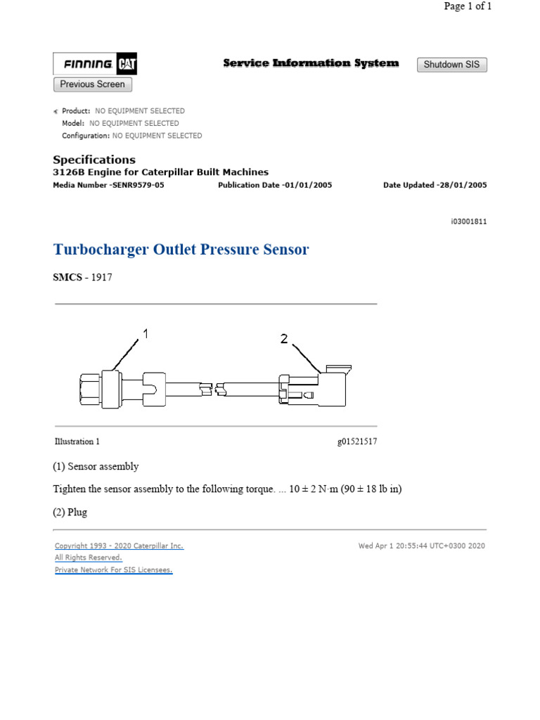 Turbocharger Outlet Pressure Sensor | PDF