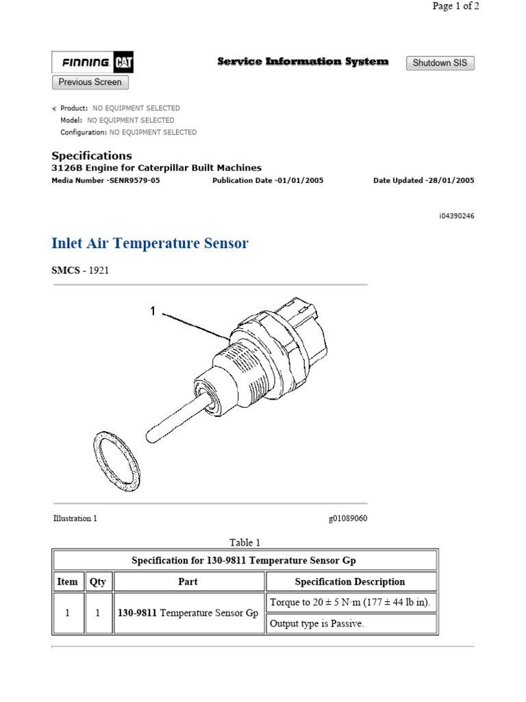Inlet Air Temperature Sensor | PDF