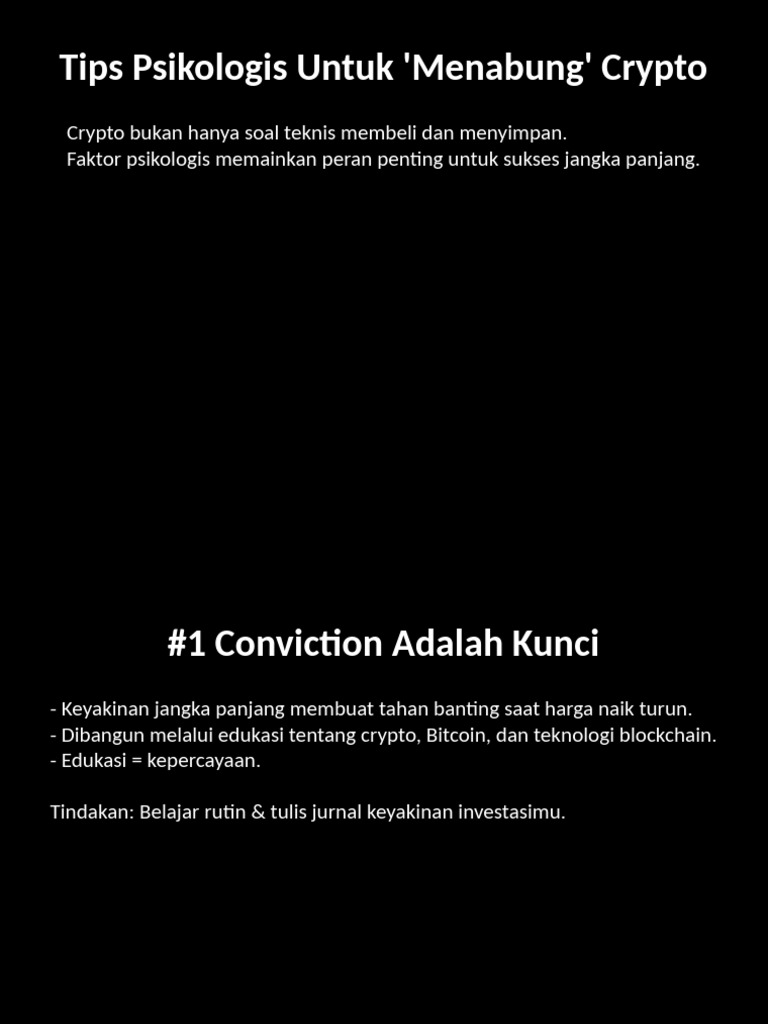 Tips Psikologis Menabung Crypto | PDF