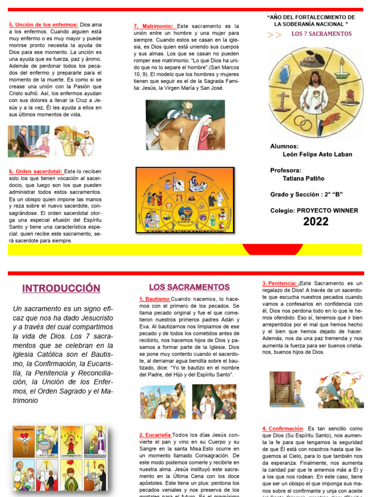 Los 7 Sacramentos en la Iglesia Católica | PDF | Confirmación | Sacramentos