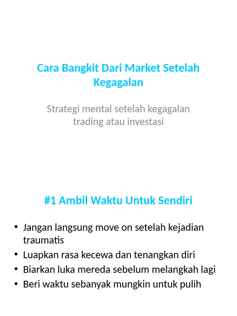 Cara Bangkit Dari Kegagalan Market | PDF