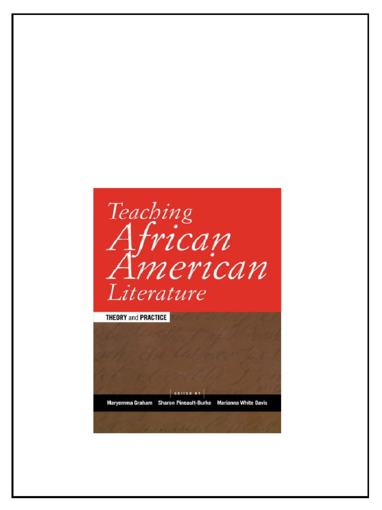 Teaching African American Literature Theory And Practice Davis pdf download | PDF | Abolitionism ...