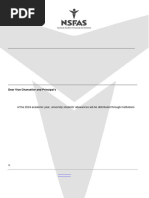 NSFAS Appeal Motivation Letter 2024 | PDF