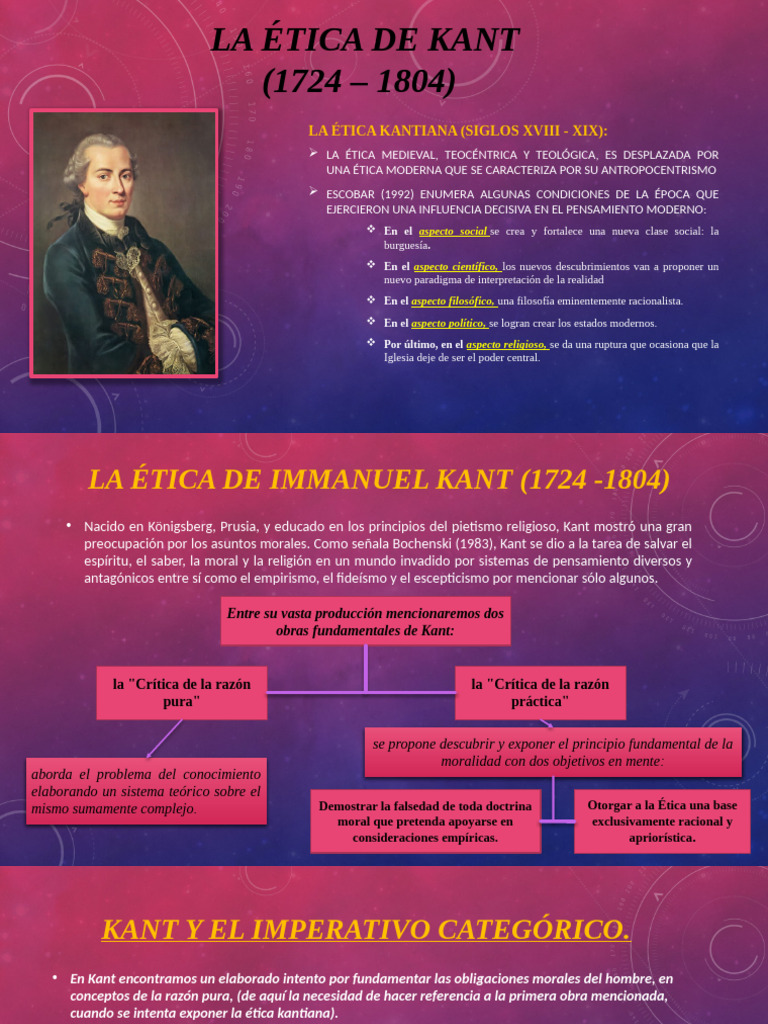 La Ética de Kant (1724 - 1804) | PDF | Immanuel Kant | Moralidad