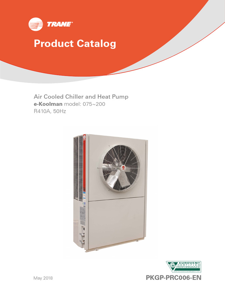 e-Koolman Air Cooled Chiller Catalog | PDF | Air Conditioning | Pump