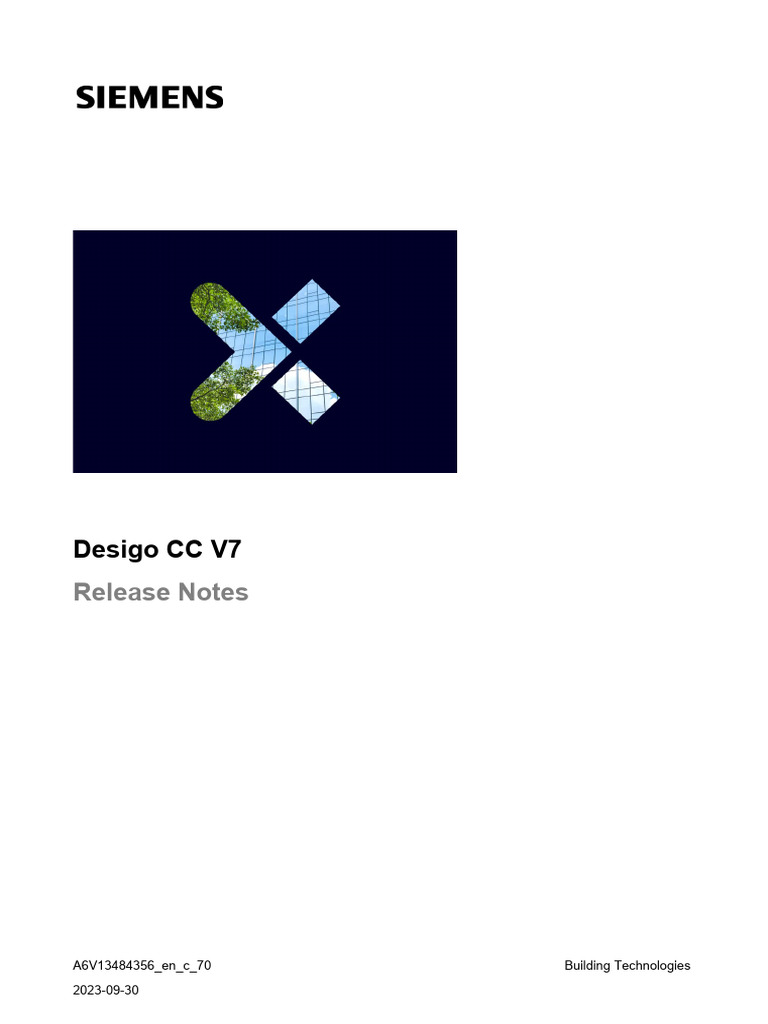 Desigo CC V7 Release Notes Overview | PDF | Computer Security | Security