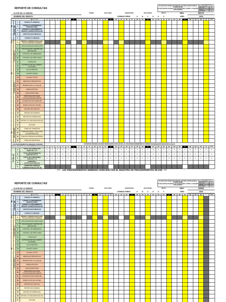 Copia de REPORTE DE CONSULTAS 2025 RIESGO CARDIOVASCULAR-EXE | PDF ...