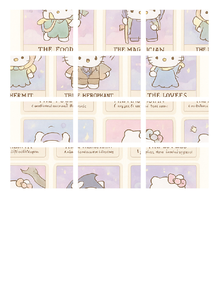 Printable Hello Kitty Tarot Deck | PDF