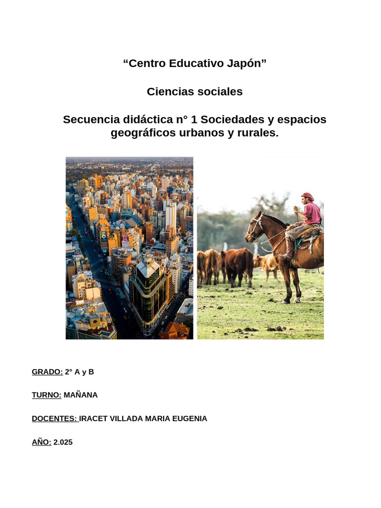 Sociedades y Espacios: Urbanos vs Rurales | PDF | Geografía | Paisaje