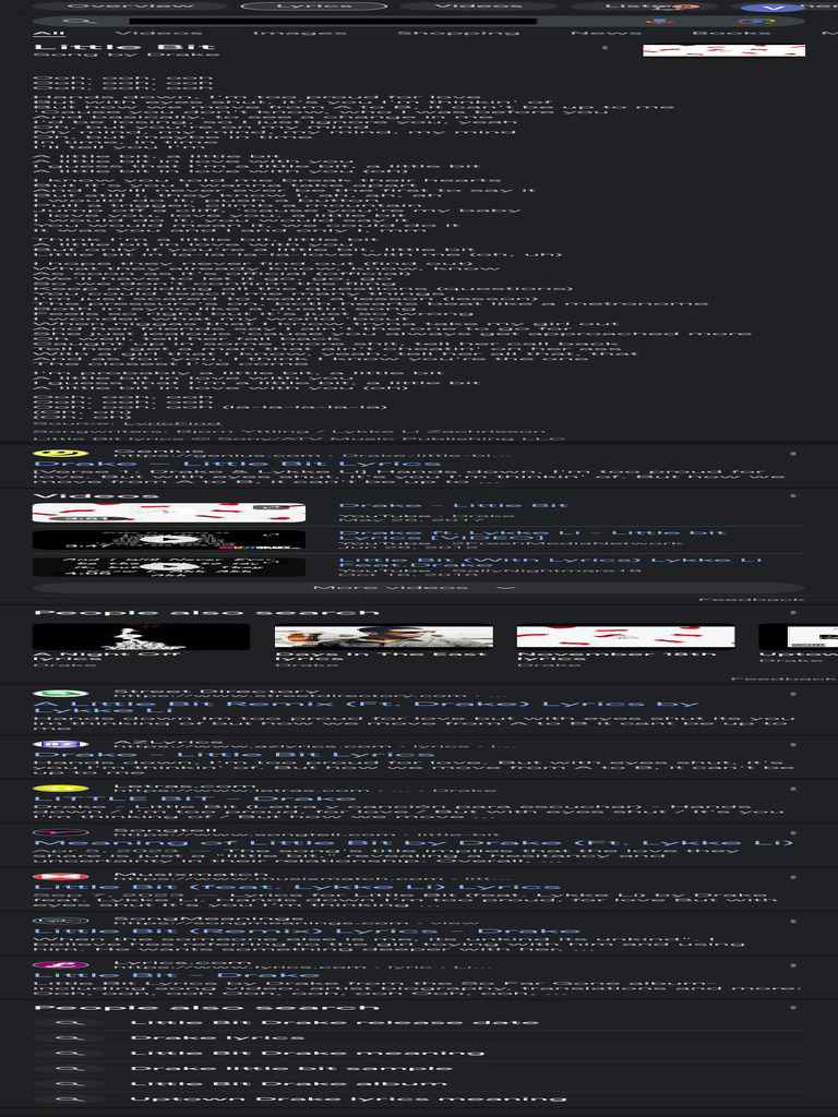 Drake Little Bit Lyrics - Google Search | PDF | Sound Recording