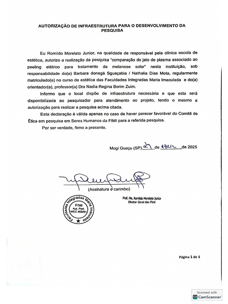 Autorizacaoinfraestrutura Barbara | PDF