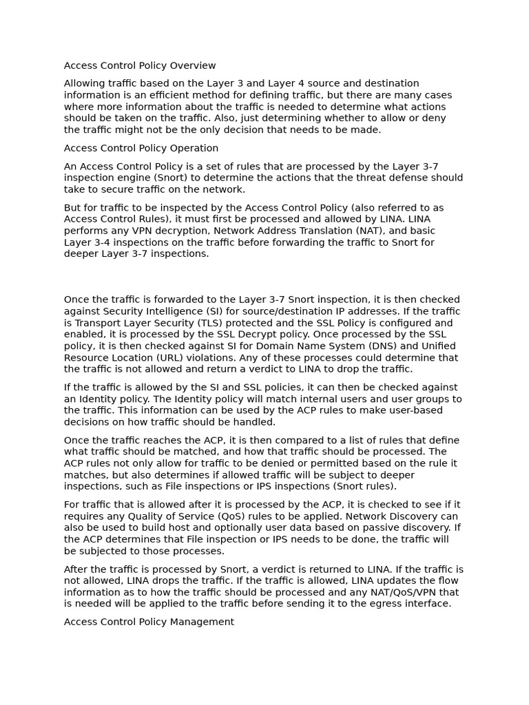 Access Control Policy Overview | PDF | Port (Computer Networking) | Transport Layer Security