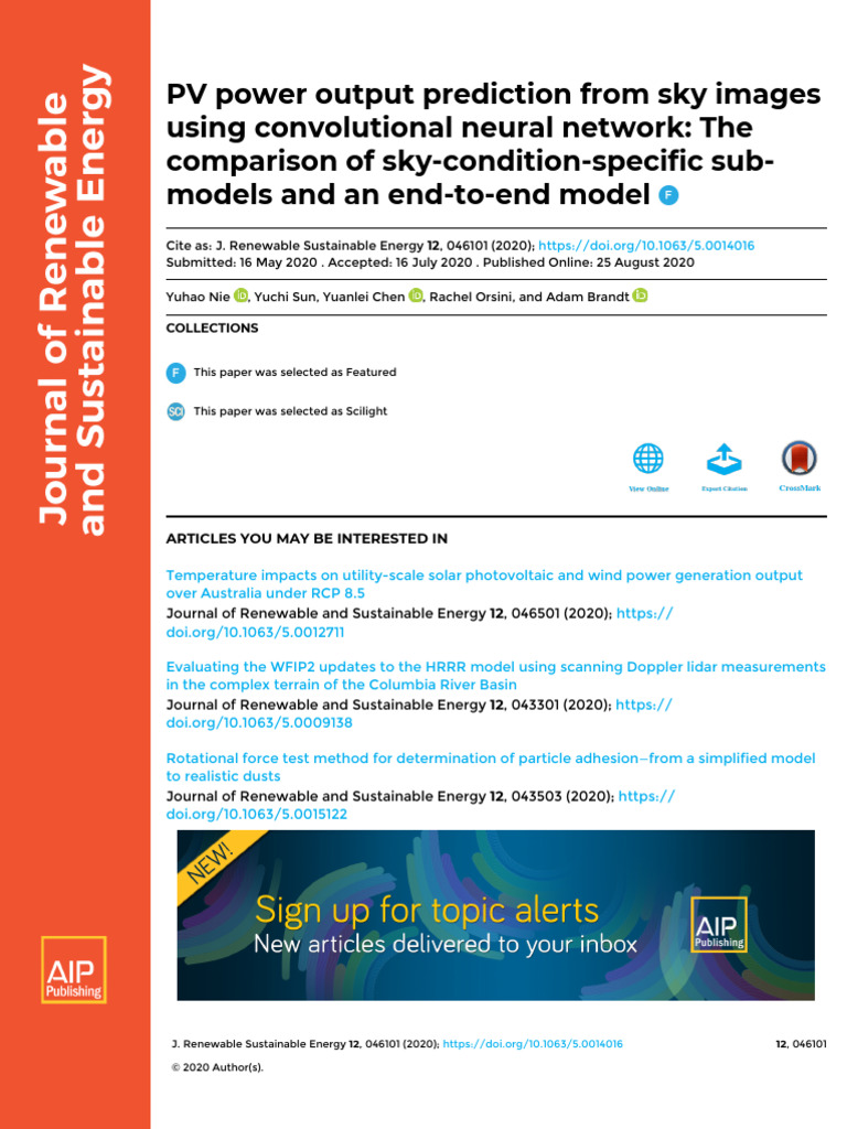 Sunset Comparison With Sky-Condition-Specific Sub-Models (2020) | PDF ...