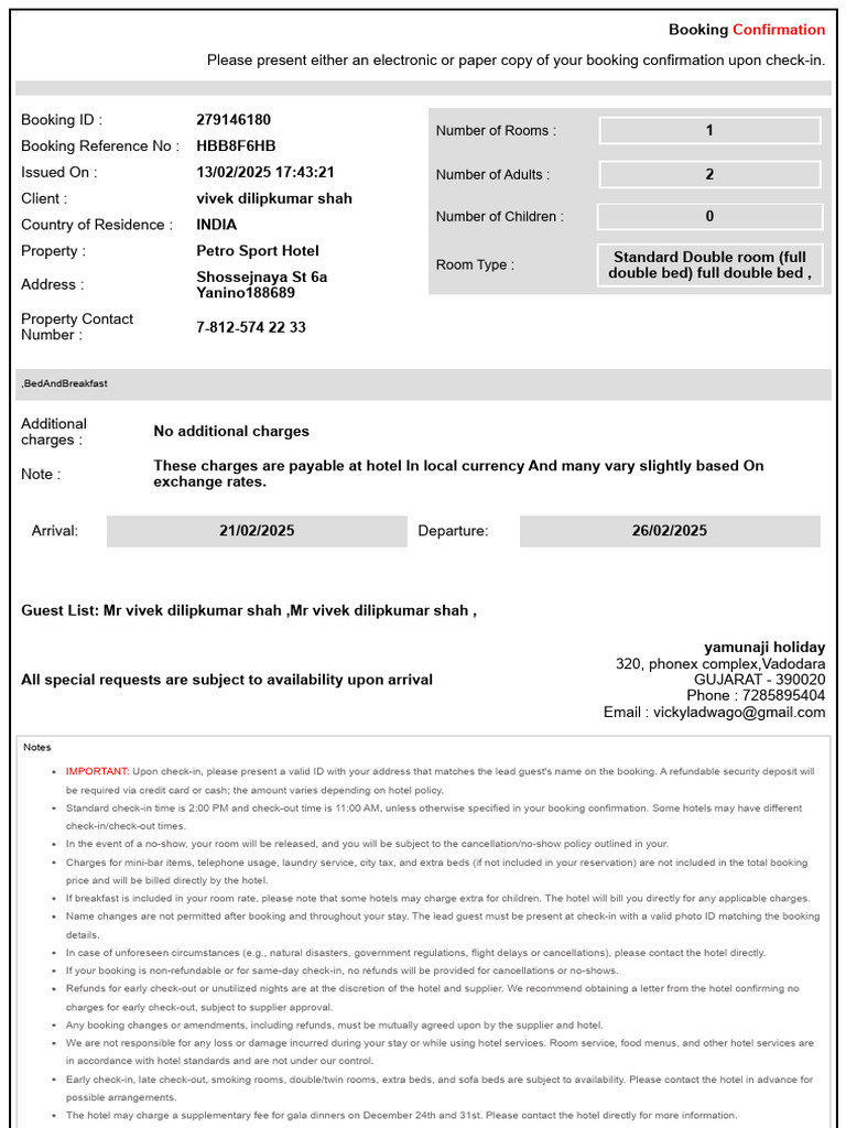 Ticket Confirmation ST PTR | PDF
