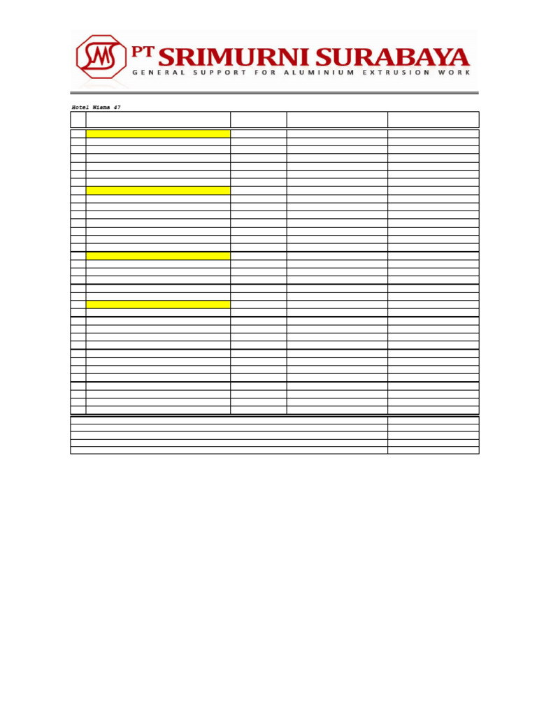 Form Penawaran Wisma 47 REV 5 CW BQ Unit | PDF