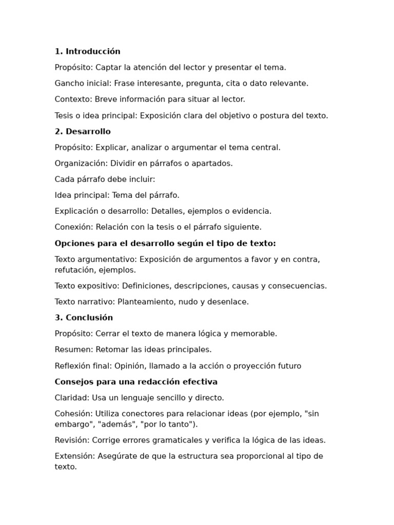 Plan de Redaccion | PDF