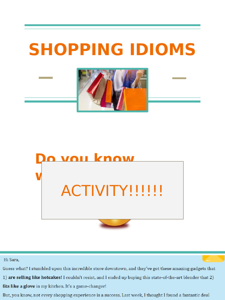 Shopping Idioms | PDF