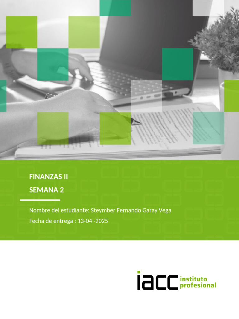 (Steymber Fernando - Garay - Control 1 FINANZAS II | PDF | Compartir ...