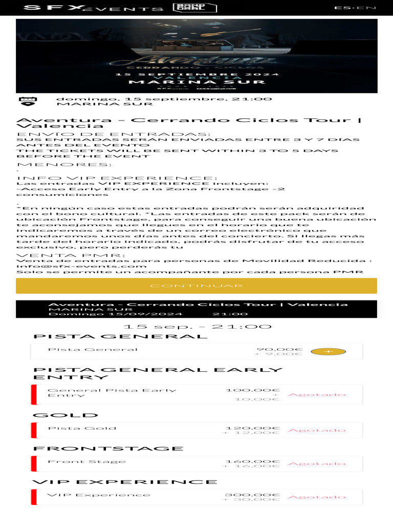 Entradas para Aventura - Cerrando Ciclos Tour Valencia | PDF