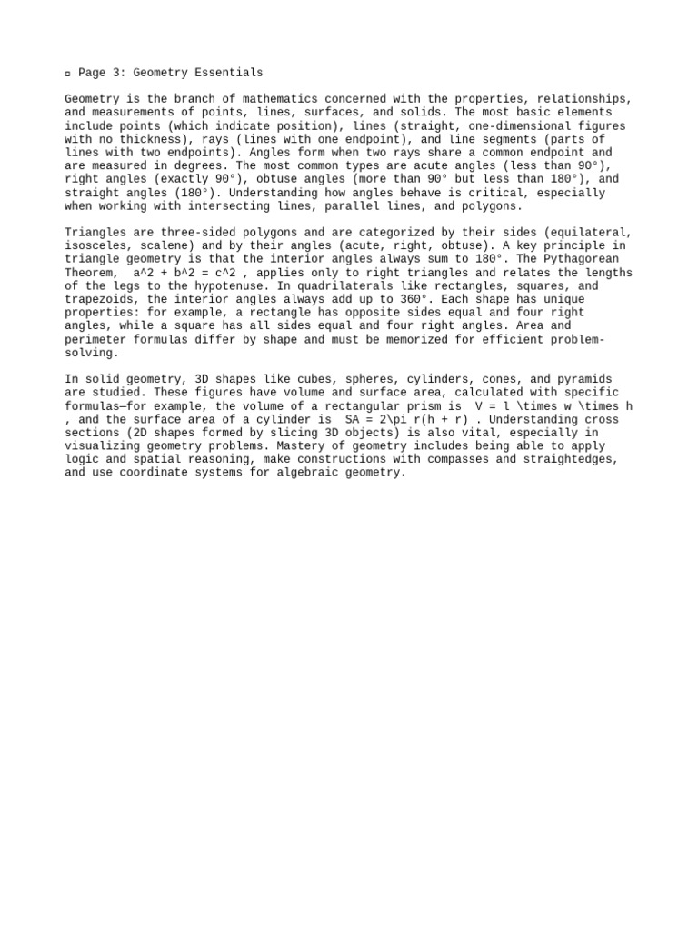 Geometry Essentials 439 | PDF