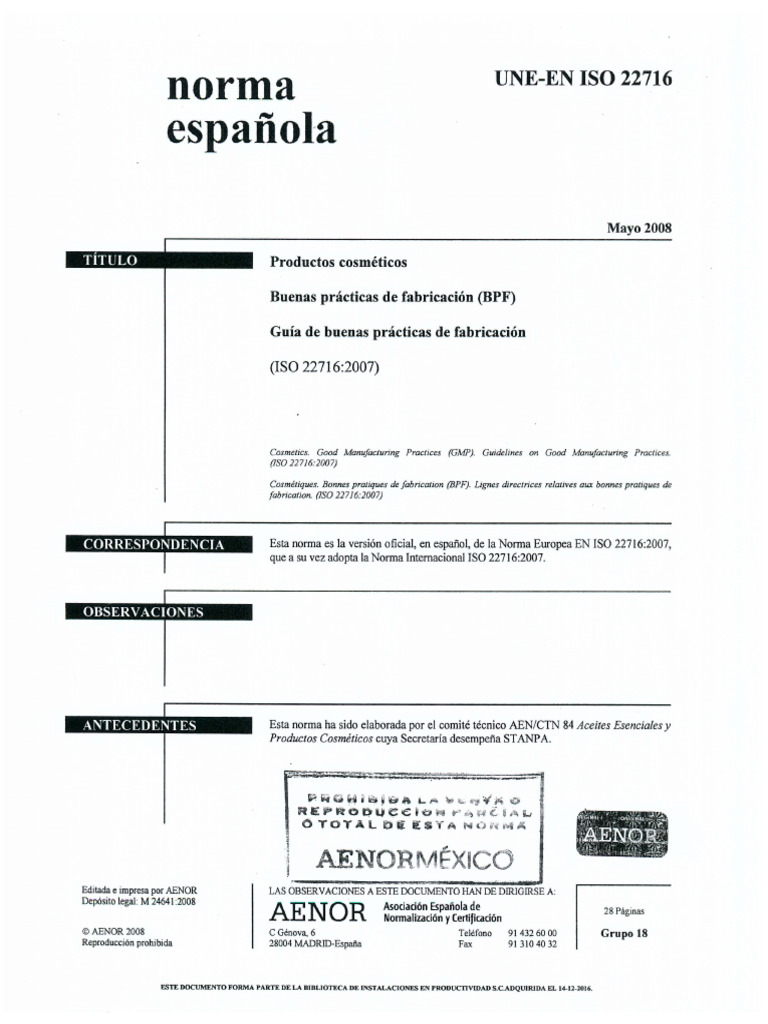 Iso 22716 2007 | PDF
