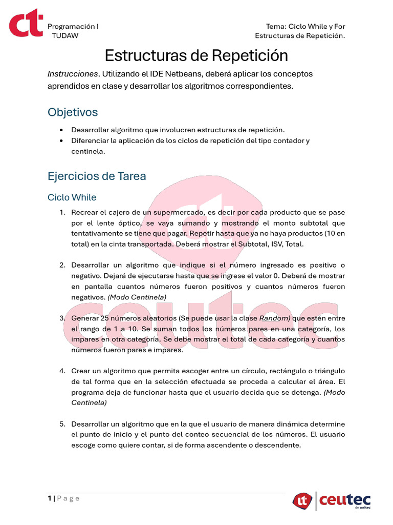 Ejercicios Estructura de Repeticion | PDF | Algoritmos | Celsius