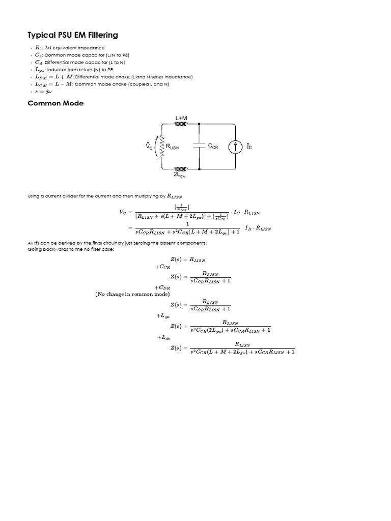 Typical PSU EM Filtering | PDF | Signal Processing | Electrical Components
