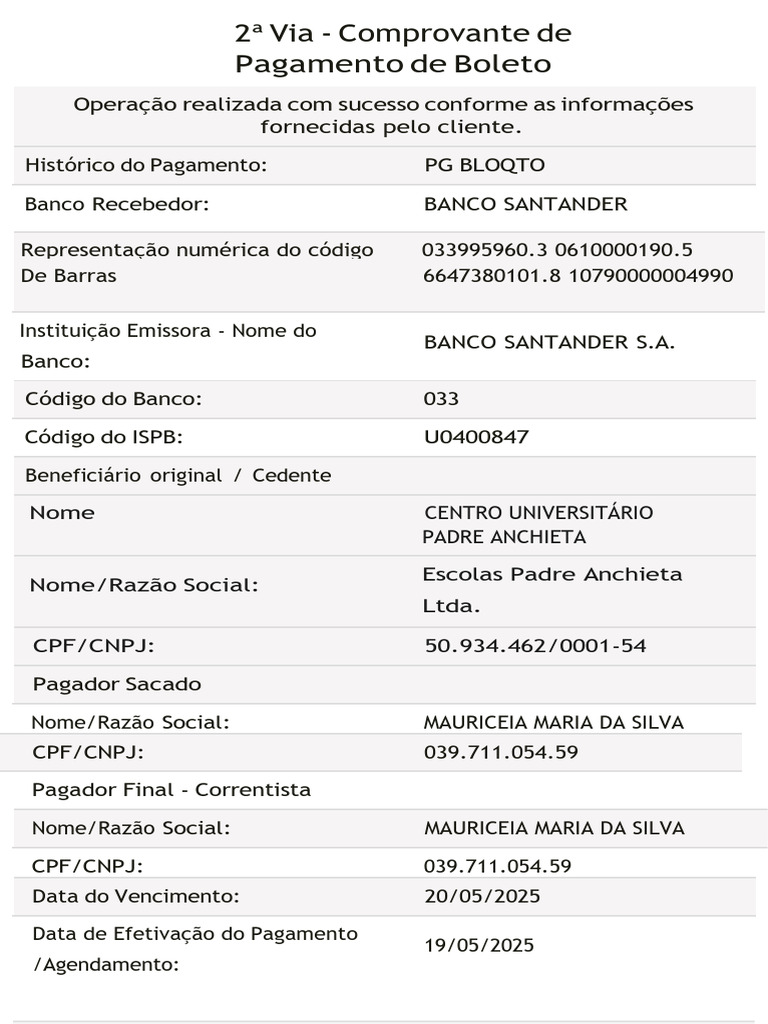 Comprovante de Pagamento de Boleto | PDF | Tecnologia financeira ...