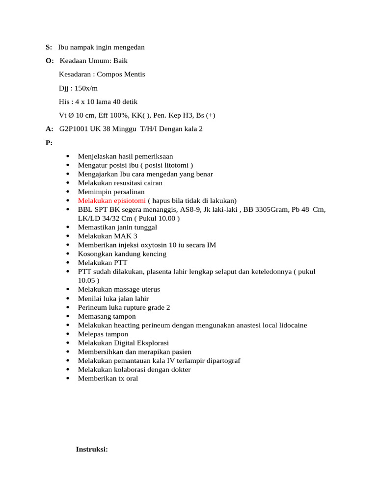 Soap Partus Normal | PDF