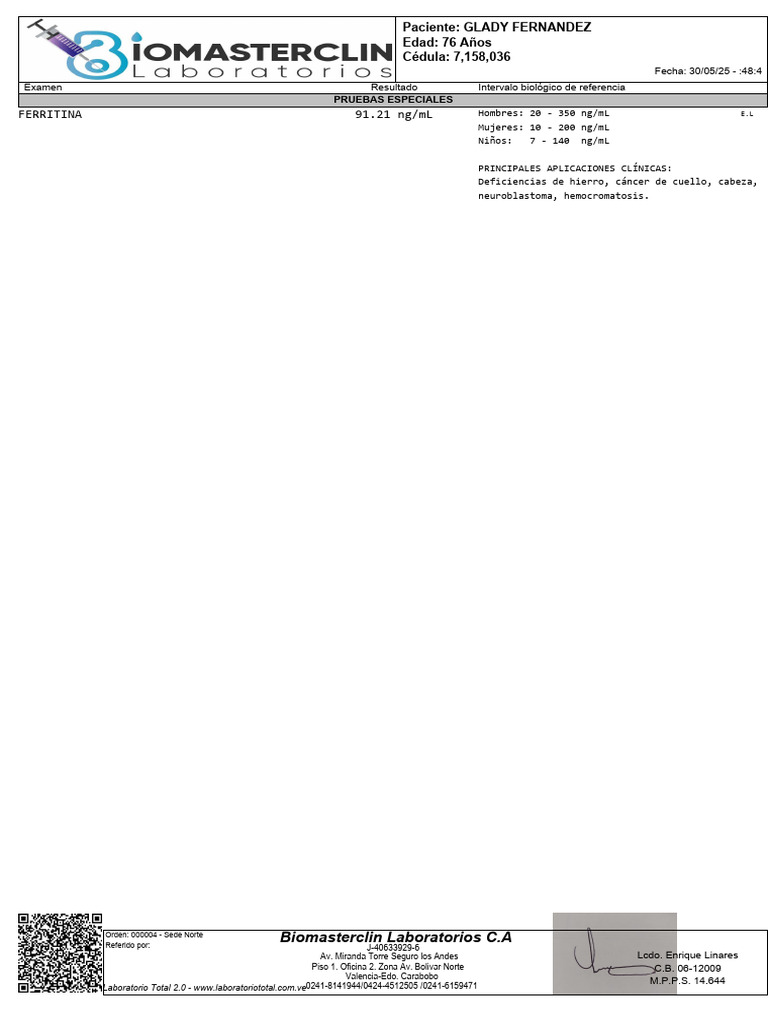 norte-glady_fernandez_76_a_30-05-2025_000004 | PDF | Especialidades Medicas | Hierro