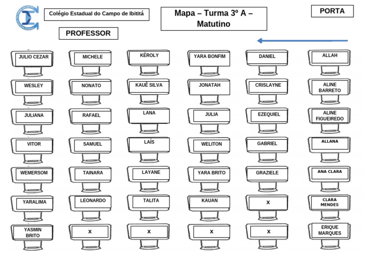 Mapa de Sala 3º A Ano Matutino | PDF