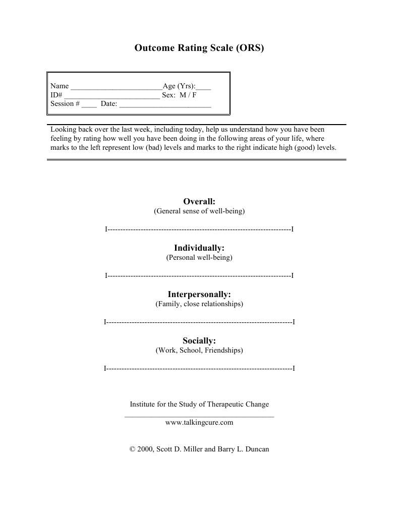Outcome Rating Scale | PDF