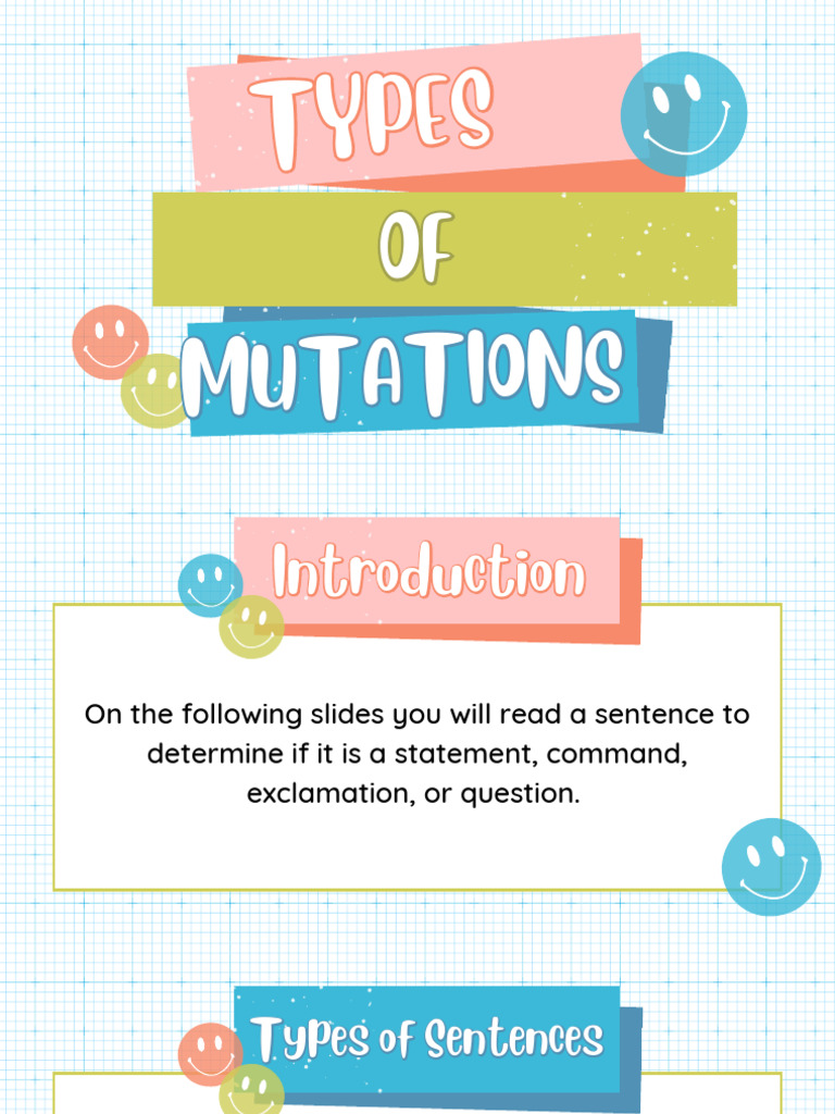 Types of Sentences Quiz Presentation in Colorful Illustrative Style | PDF