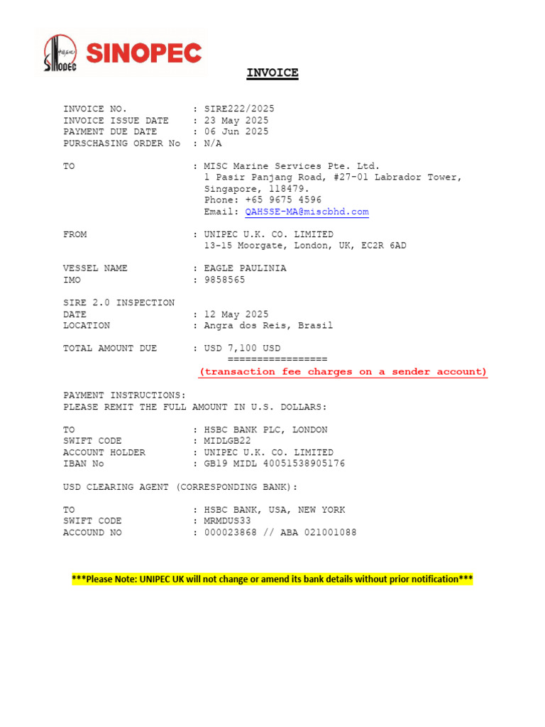 Eagle Paulinia - Sire2.0 Invoice | PDF