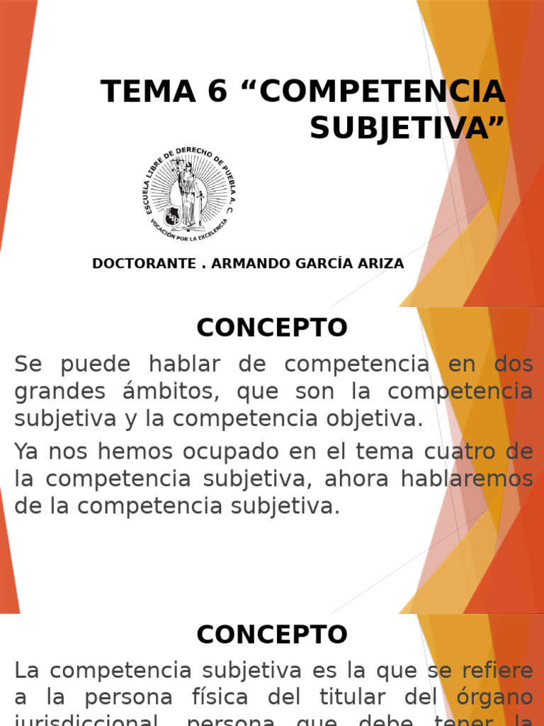 Tema 6 Competencia Subjetiva | PDF | Testigo experto | Juez
