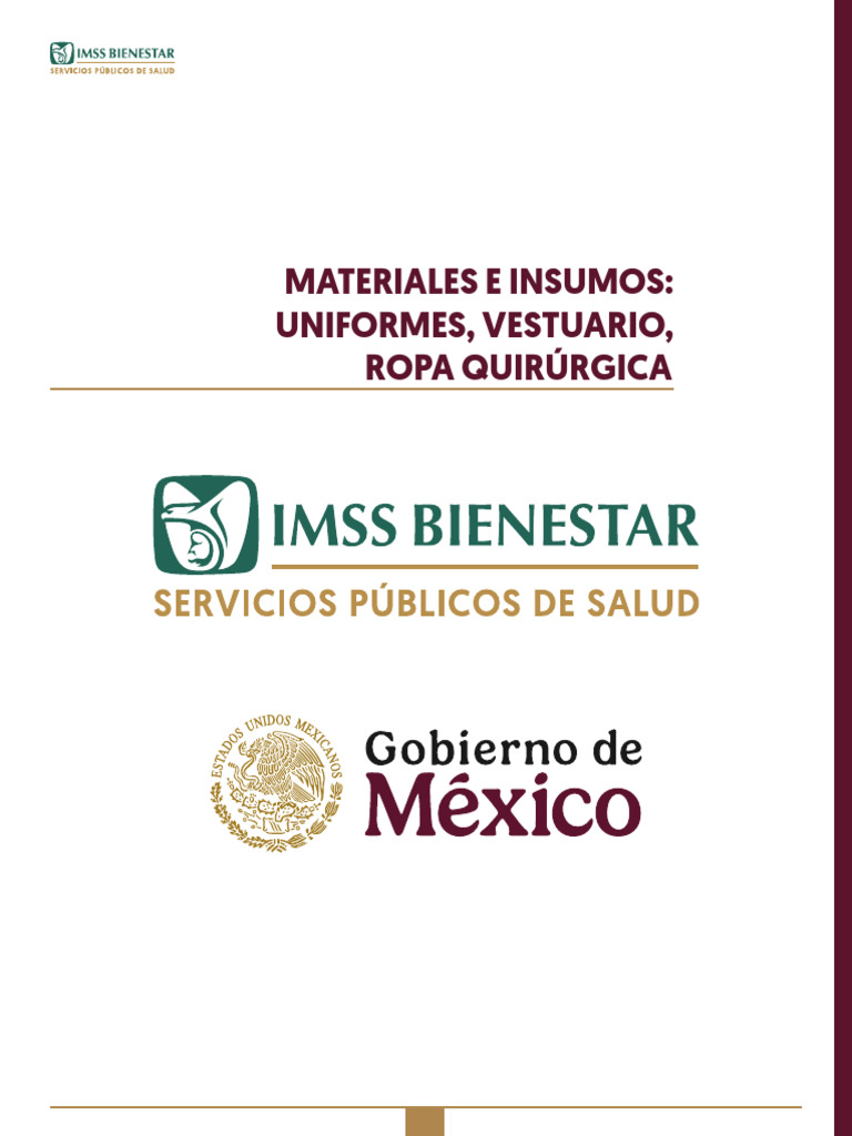 Uniformes y Manual de Identidad IMSS-Bienestar | PDF | Camisa | Ropa