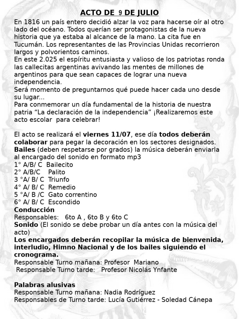 Acta 9 de Julio | PDF