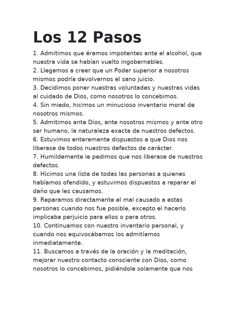 Los 12 Pasos | PDF | Anonimato | Dios